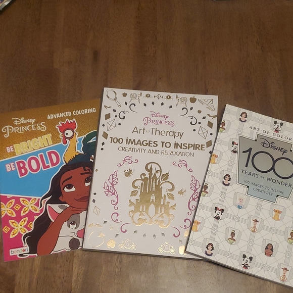 Disney | Other | Disney Princess Art Therapy And Coloring Book Set ...